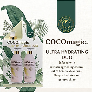 CocoMagic Shampoo and Conditioner Duo - Infused with Coconut Oil & Botanical Extracts - Deeply Hydrates and Restores Shine (32 oz)