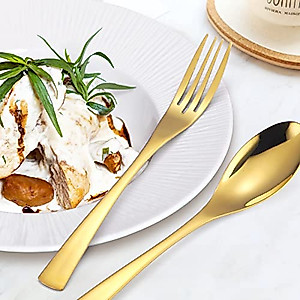 Silverware Set Flatware Set for 8 Stainless Steel Cutlery Set 32 Piece Include Upgraded Knife Spoon Fork for Restaurant Hotel Family Gatherings & Daily Mirror Polished Dishwasher Safe