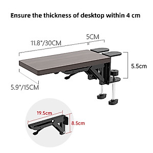 OUGIC Computer Armrest Computer Desk Computer Desk Adjustable Armrest Support Ergonomic Rotating Armrest Support for Table Desk Chair Desk