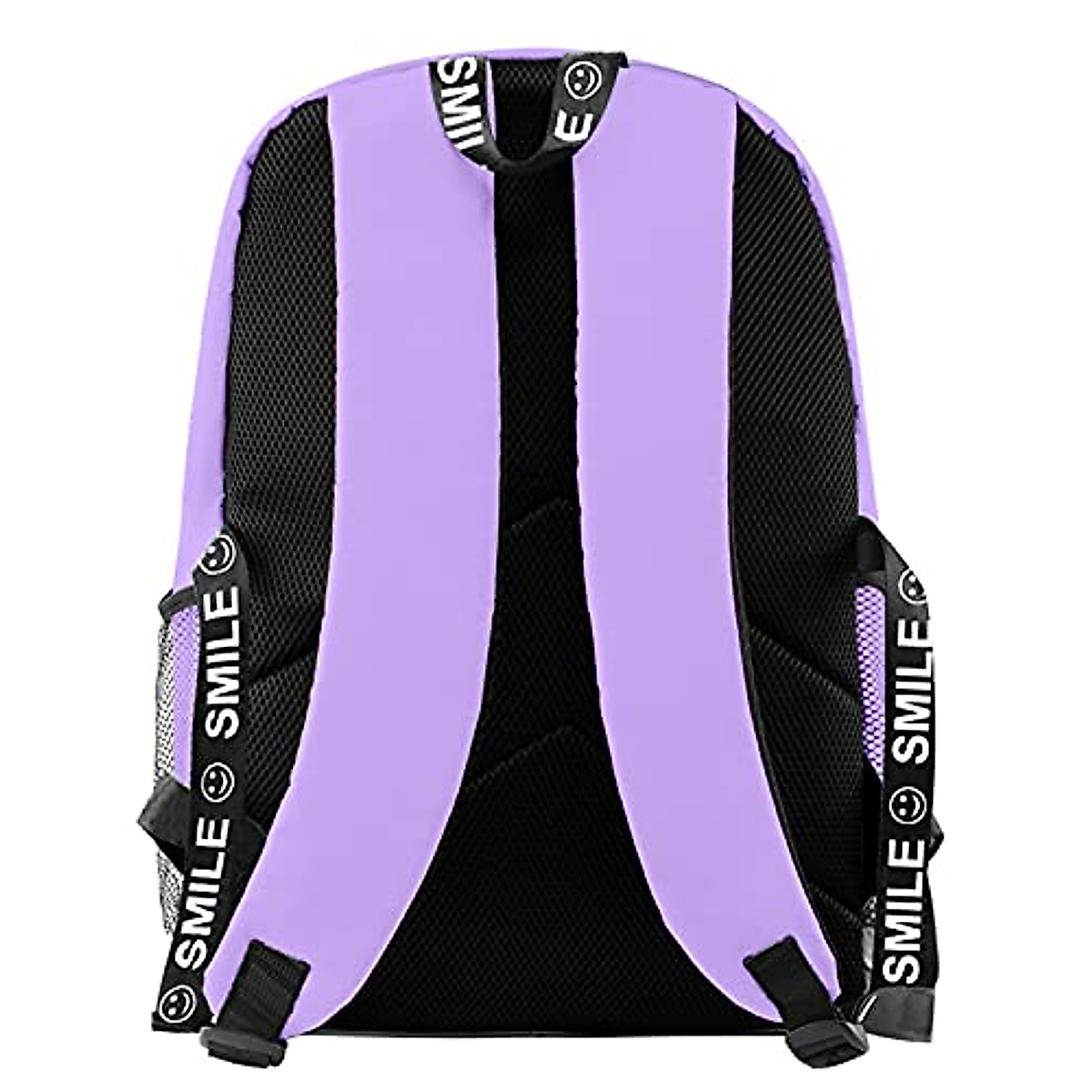 HANDAFA Anime Nezuko Print Bag Large Capacity Backpack Manga Cosplay Daypack(Purple Shinobu)