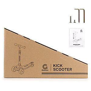 Gonex 3 Wheel Scooter for Toddler and Kids Ages 3-8, Kick Scooter for Girls Boys with Foldable Design Adjustable Height and Extra Wide Light up Wheel, Pink