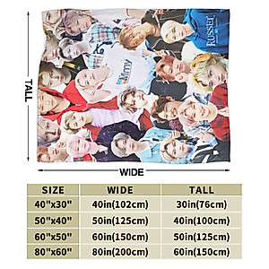 Blanket Stray Kids Lee Felix Soft and Comfortable Wool Fleece Throw Blankets for Sofa Office car Camping Yoga Travel Home Decoration Cozy Plush Beach Blanket Gift…