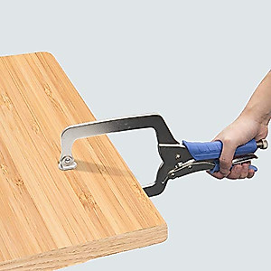 DRAGONITE Heavy Duty C Clamp, Vise Grip Locking Pliers With Swivel Pads, 18 Inch Face Clamp for Woodworking, Welding and Pocket Hole Joinery, 2 Piece