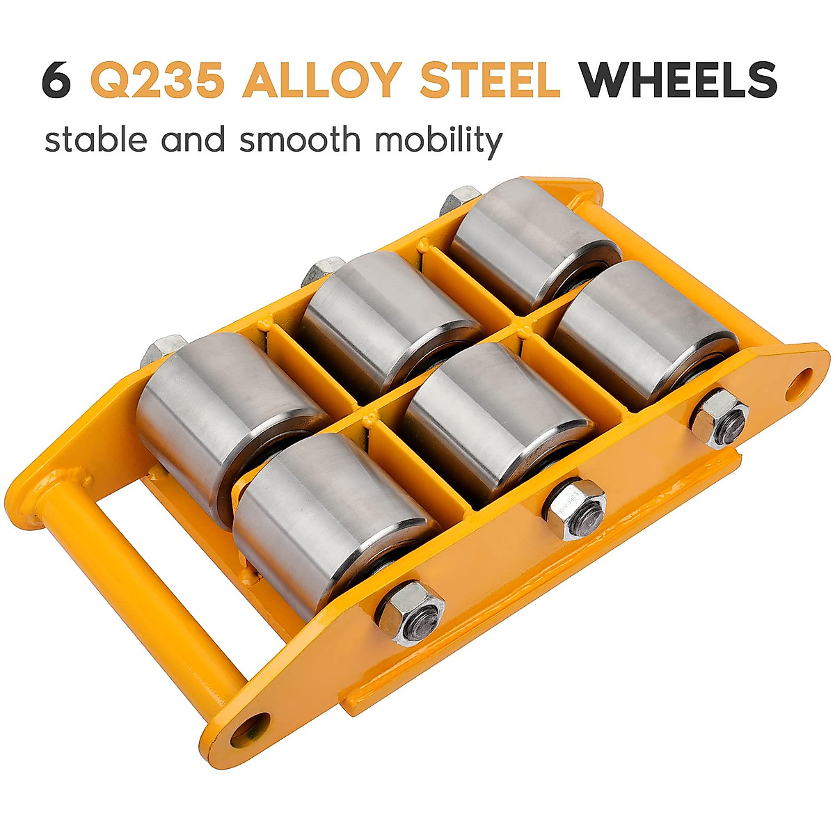 XCFDP Machine Skates, 8T Machinery Skate Dolly, 17600lbs Machinery Moving Skate, Machinery Mover Skate with 360° Rotation Cap, Heavy Duty Machine Dolly Skate for Industrial Moving Equipment,1pc