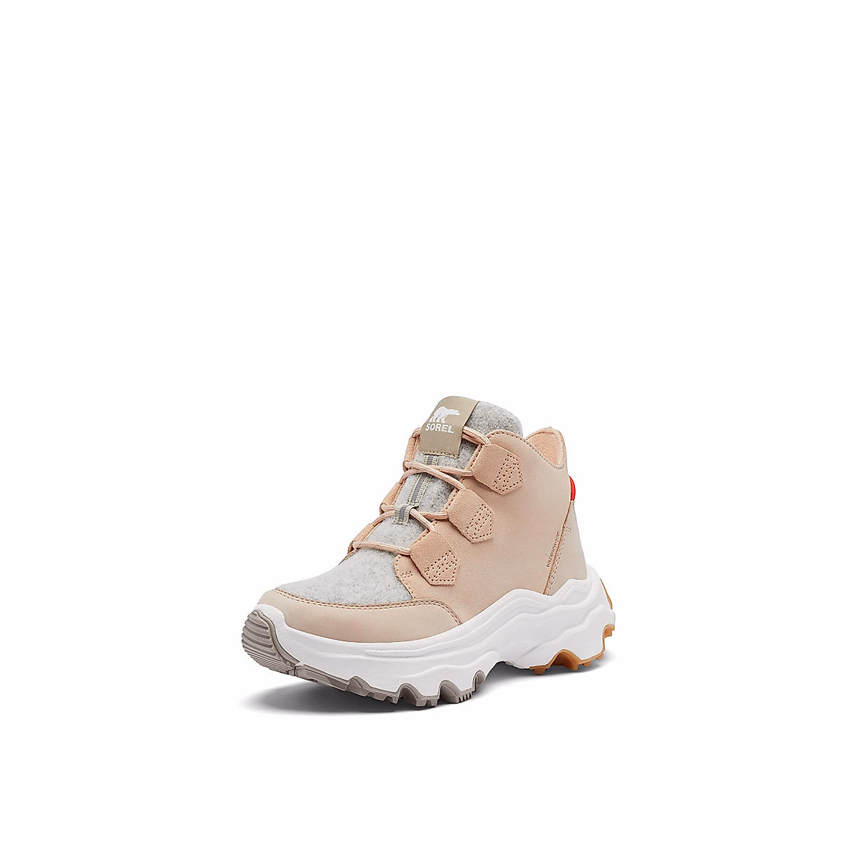 Sorel Women's Kinetic Breakthru Caribou Waterproof Boot - Nova Sand, Stone Green - Size 10