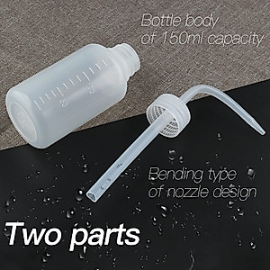 Piutouyar 2Pcs Plastic Wash Bottle 150ml Plant Squeeze Bottle, Wash Squirt Bottle, Succulent Watering Can for Indoor Plants Flower (5oz)