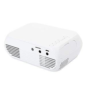 Jopwkuin Mini Projector 1920x1080 Resolution Portable Projector Home Theater Movie Projector with AV/USB/Micro Memory Card/HDMI Interface for Video Games, TV Series and Football Matches(US-Plug)