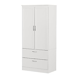 South Shore Acapella Wardrobe Armoire, Pure White