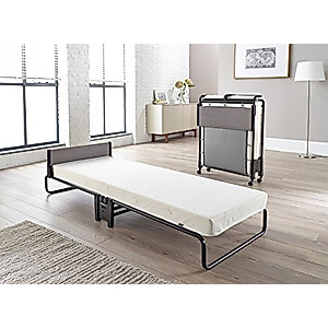 Jay-Be Inspire Folding Bed with Memory e-Fibre Mattress and Headboard, Regular, Black