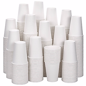 AOZITA [460 Pack] 12 oz White Paper Cups, Disposable Paper Coffee Cups, Heavyduty Drinking Cups for Hot and Cold Beverage.