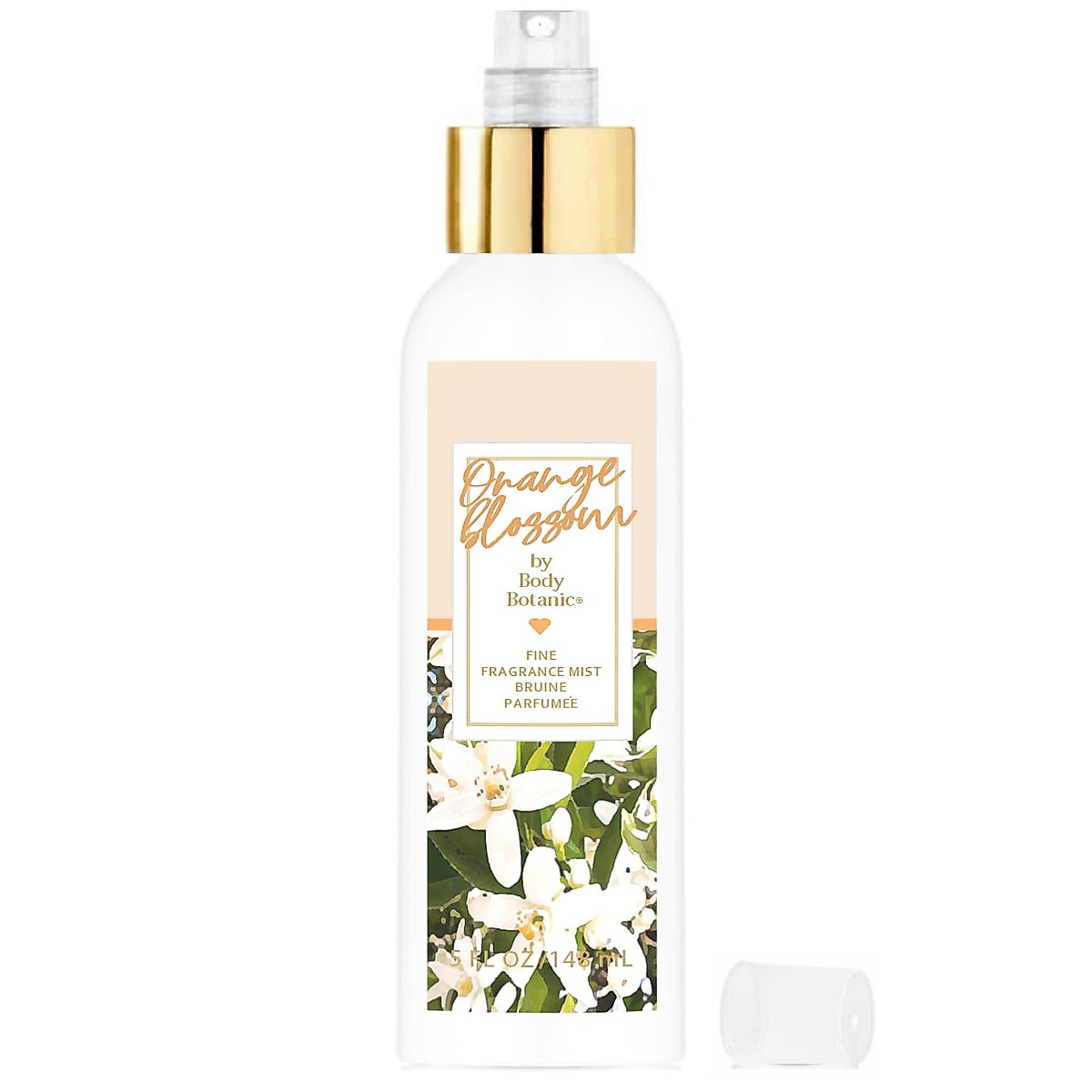 Orange Blossom Alcohol-free Perfume Fine Fragrance Mist by Body Botanic 5 Fl Oz 148 mL - Formulated with Botanicals and the Dreamy Fragrance of Orange Blossoms in Full Bloom