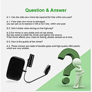 SCITOO Side View Mirrors fit for 1980-1996 for Ford F150 F250 F350 F450 Ranger Bronco Explorer Truck Pickup Towing Mirrors Pair Replacement Mirror Manual Fold Manual adjustment FO1321106-D42