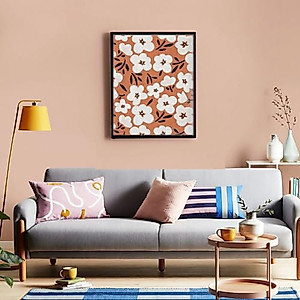 VEASPAEX Diamond Painting Kit Orange Background Flowers Pattern Adult Diamond Art Kit 8x10 inches DIY Digital Painting Full Drill Diamond Dot Craft Suitable for Home Wall Art Decoration.