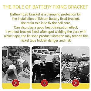 Adjustable Car Battery Hold Down Bracket,Car Battery Holder Tools,Stainless J Bolt Kit,Professional Auto Tools Accessories for Car Truck SUV (8inch/19cm bolts)