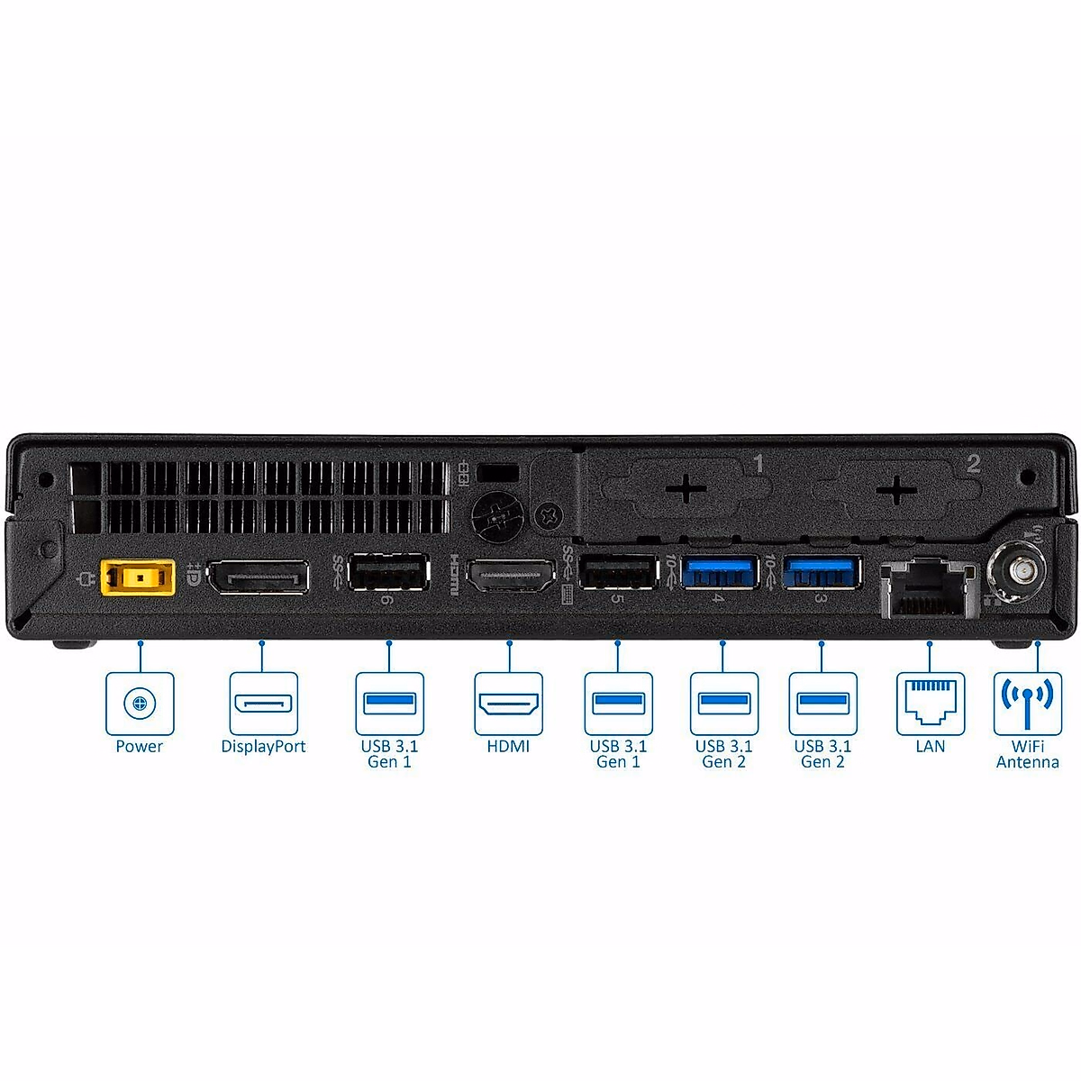 Lenovo ThinkCentre M920q Tiny Desktop Intel i5-9500T Up to 3.70GHz 32GB RAM New 512GB NVMe SSD Built-in AX210 Wi-Fi 6E BT HDMI Dual Monitor Support Wireless Keyboard and Mouse Win11 Pro (Renewed)