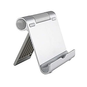 Cell Phone Multi-Angle Stand Holder Mobile Phone Dock Compatible for iPhone 12 11 Pro Max SE XS XR 8 Plus 6 7, Samsung Galaxy Note20 S20 Or Any Device from Inch Adjustable Foldable Smartphone Stand
