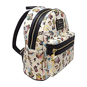 Loungefly Disney Peter Pan Tinkerbell Tattoo Print Womens Double Strap Shoulder Bag Purse