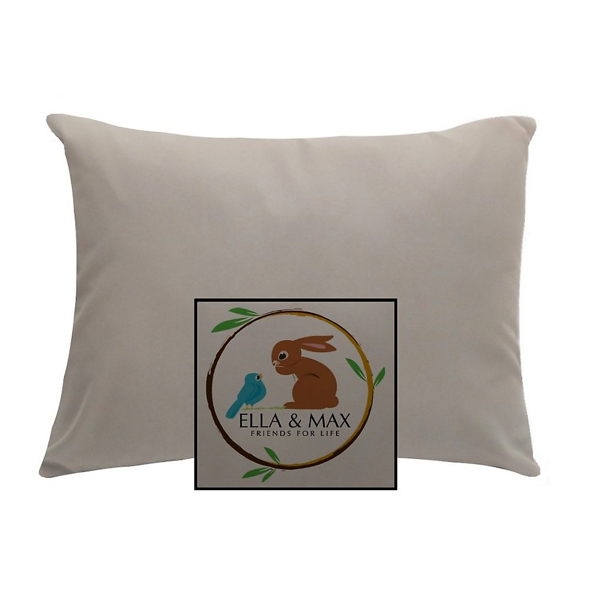 Ella & Max Toddler Pillowcase. Gray. Fits 13x18 & 14x19 Toddler Pillows. Easy to wash & no Ironing. Handmade in USA. Made of Luxury Microfiber Fabric.