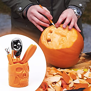 Halloween Pumpkin Carving Kit,Jack-O-Lanterns 11 Piece Professional Pumpkin Cutting Carving Tools Stainless Steel Lengthening and Thickening Pumpkin Carving Set