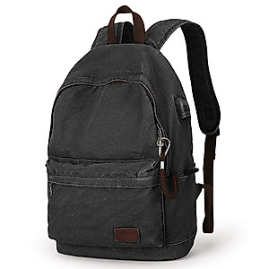 Canvas Backpack Lightweight Travel Daypack Student Rucksack Laptop Backpack One_Size