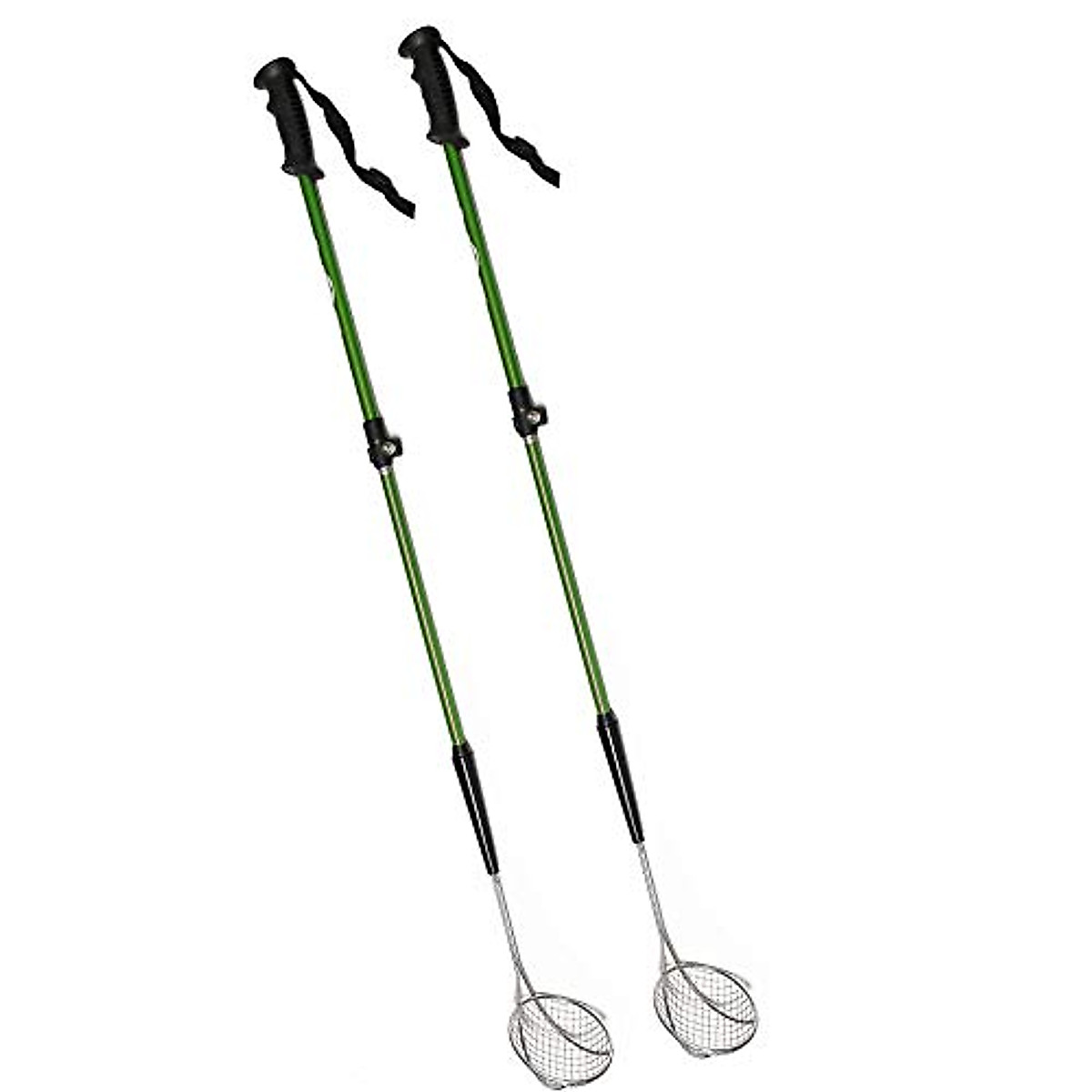 VOS Beach Multifunction Sand Sifter (Green, 2 Pack) Extra Long Adjustable Handle, Shell Scoop, Sand Scoop, Back Saver, Hygienic Pet Cat Litter Scoop, Aquarium Accessories Tool