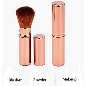 WOIWO Makeup Blush Brushes, Travel Retractable Kabuki Brush,Foudation Blush Brush Cosmetic Tool