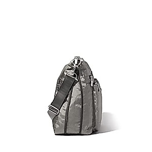 Baggallini Womens Expandable Modern Pocket Large Hobo, Sterling Shimmer