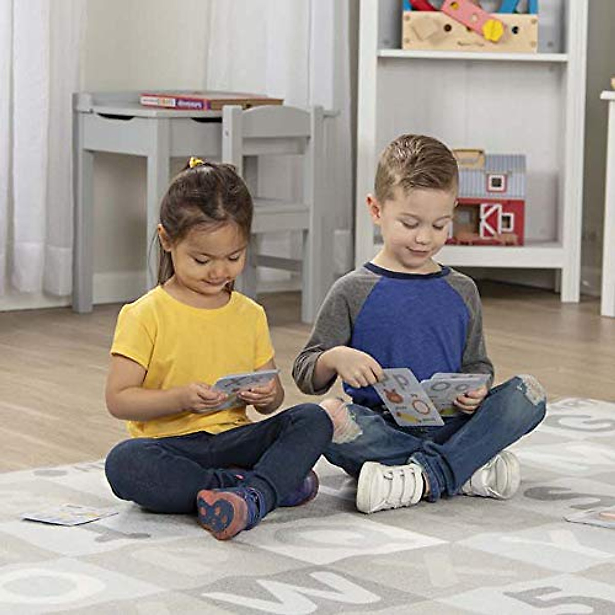 Melissa & Doug Jumbo ABC-123 Rug - Neutral