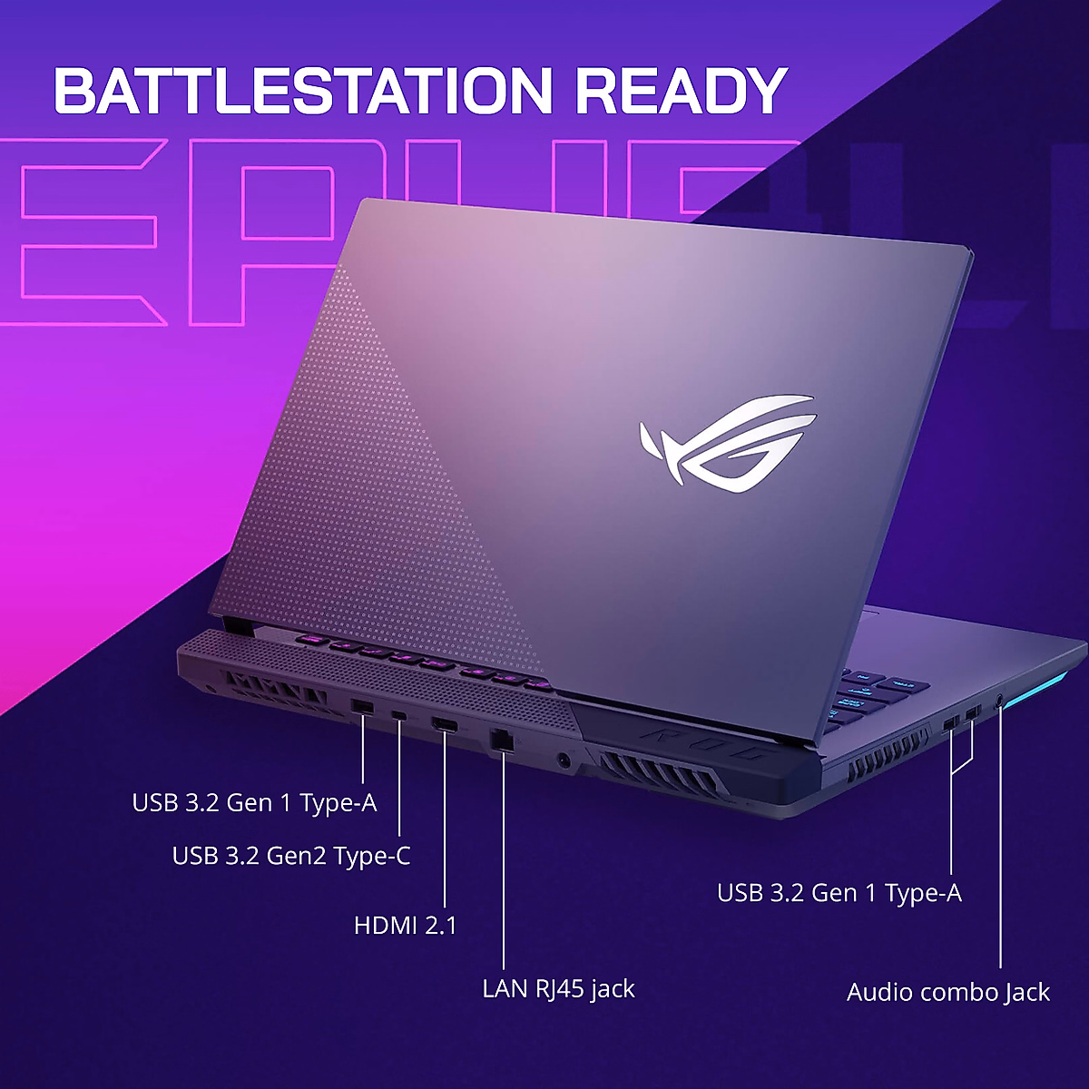 ASUS ROG Strix G17 17.3" WQHD 240Hz Gaming Laptop, AMD Ryzen 9 6900HX, GeForce RTX 3070Ti, 64GB DDR5 RAM, 4TB SSD, Wi-Fi 6E, ROG Intelligent Cooling, Gray, Win 11 Pro, 128GB Hotface Extension Set