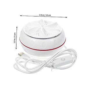 KONTONTY Mini Portable Washing Machine Portable Mini Washer Underwear Washing Machine Washer Portable Smart Washer Portable Clothes Washer Rags Turbo Washer Intelligent Dishwasher White Abs