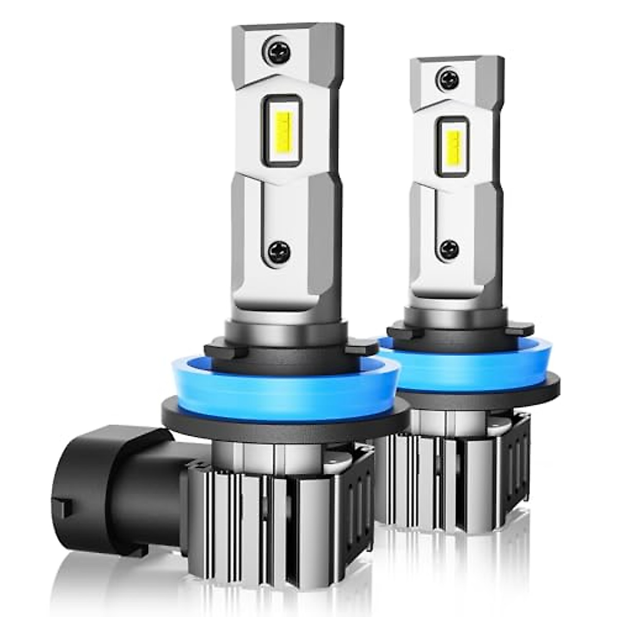 H11 Bulbs, 60W 16000LM Fog Lights, Super Bright Cool White Light Bulbs, Plug & Play, Pack of 2