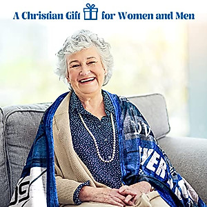 BOOPBEEP Christian Gifts for Women Men Inspirational Blanket with Bible Verse Spiritual Religious Gift, Birthday, Encouragement, Friendship, Get Well Soon Gifts 50x60 Inch