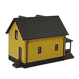 N Scale Model Building 1:160 Residential Modern House Assembled Architectural for Model Train Layout Diorama JZN01 (Yellow)