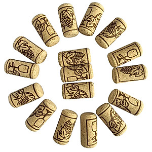 FOSUTOU #8 natural wine corks (SIZE 7/8" x 1 3/4") bag of 50 best for homemade wine and DIY arts.