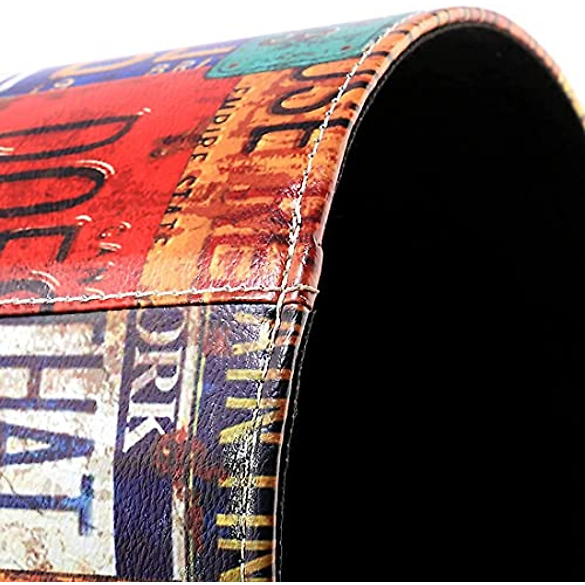 DUCHAOXIAN Leather Trash Can10L/2.64 Gallon,Waterproof Without Cover for Kitchen Yrash Cans，Bedroom Trash Can，Office Trash Can，Bathroom Garbage Can- Route 66 Trash Can