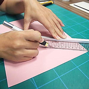 XW Hobby Knife Set- 45mm SKS-7 Rotary Cutter and Precision Knife for Art, Quilting and Crafting,12 Bonus Blades