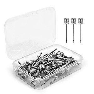 homepa 35pcs Air Pump Needle, Air Inflation Needle for Basketball, Soccer Ball, Volleyball, Football or Rugby Balls US Replacement Ball Pump Pin Air Inflating Pin with Portable Storage Box