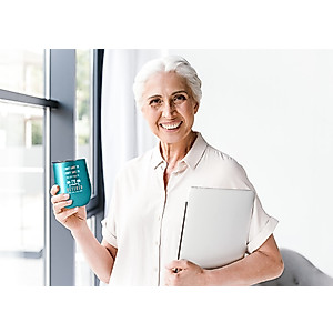 Fancyfams Retirement Gifts for Women 12 oz Stainless Steel Vacuum Insulated Wine Tumbler with Lid and Straw - Retirement Gifts - Happy Retirement - Gift Ideas - Adventure Begins (Turquoise)