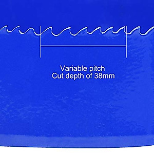 LANIAKEA 6-1/8-Inch Bi-Metal Hole Saw 156MM M42 Annular Hole Cutter HSS Variable Tooth Pitch Holesaw Set with Arbor Blue for Home DIYer
