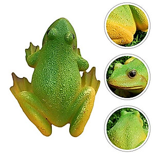 IMIKEYA 3pcs Frogs Shaped Refrigerator Magnets Mini Resin Frogs Figurines Statue for Fairy Garden Home Decorations