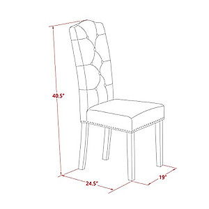 East West Furniture DMEL3-ABK-35 3 Piece Dinette Set for Small Spaces Contains a Round Dining Table with Dropleaf and 2 Doeskin Linen Fabric Parsons Dining Chairs, 42x42 Inch, Wirebrushed Black