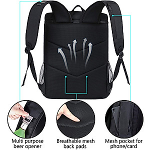 FORICH Soft Cooler Backpack Insulated Waterproof Backpack Cooler Bag Leak Proof Portable Small Cooler Backpacks to Work Lunch Travel Beach Camping Hiking Picnic Fishing Beer for Men Women