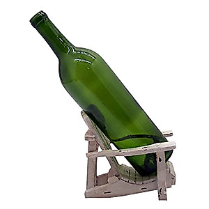 Distressed Beach Chair Wine Bottle Holder, Tabletop Decoration, Beach Themed Décor, 5.5 Inches