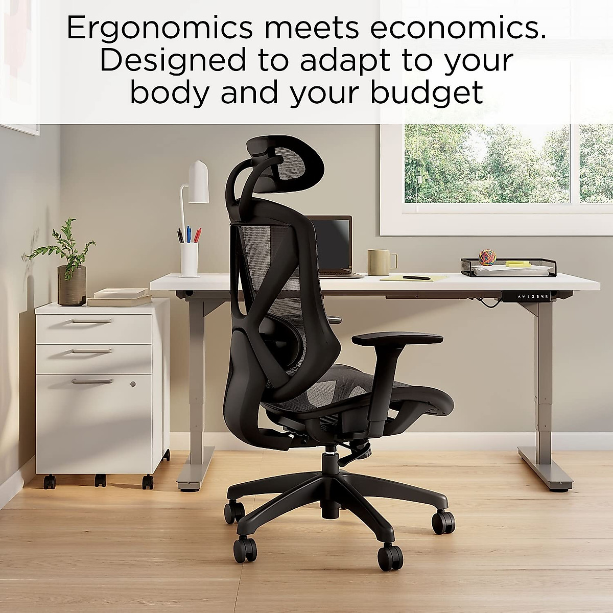 Union & Scale Flexfit Dexley Mesh Task Chair, Black, 2/Pack (UN56946V-CCVS)