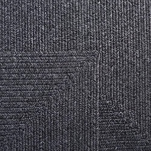 SAFAVIEH Braided Collection Area Rug - 9' x 12', Black, Handmade Farmhouse, Ideal for High Traffic Areas in Living Room, Bedroom (BRA201Z)