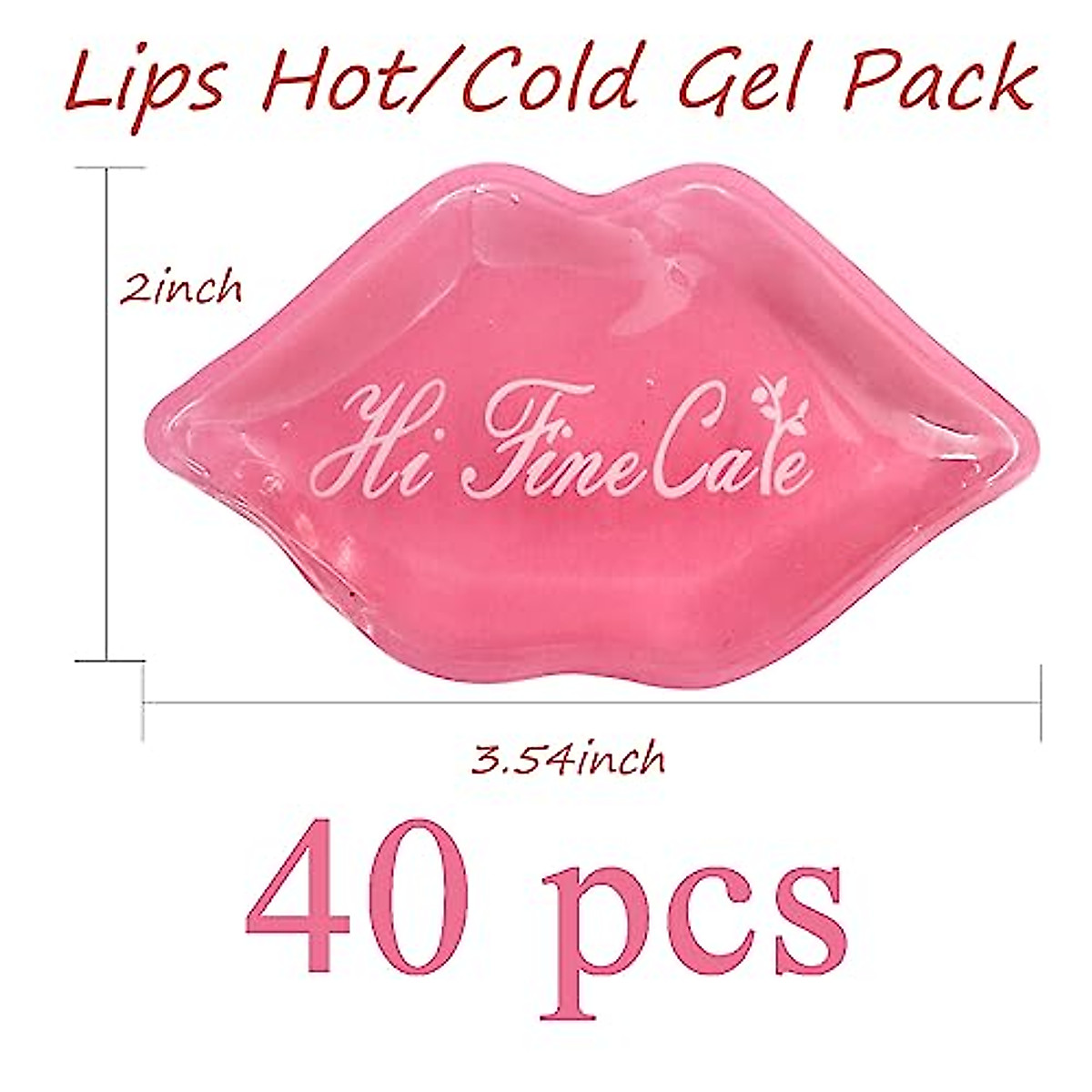 Ice Pack for Lip Filler, Lip Ice Pack Bulk Small Ice Pack for Mouth, Injections, Injuries, Bruises (Pink (40 Count))