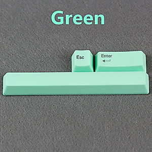 1 Set ESC Enter SpaceBar Keycap Thick PBT Key Caps OEM Height for Cherry MX Switches Gaming Mechanical Keyboard (Red)