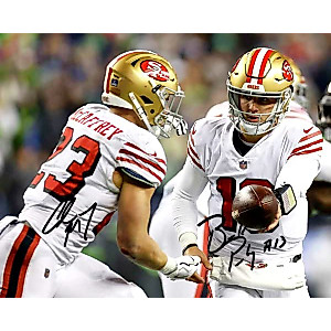 Ikonic Fotohaus Brock Purdy Christian McCaffrey Signed Photo Autograph Print Wall Art Home Decor