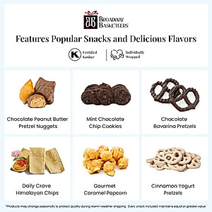 Broadway Basketeers Gourmet Food Gift Basket Tower Snack Gifts for Women, Men, Families, College – Delivery for Holidays, Appreciation, Thank You, Congratulations, Corporate, Get Well Soon Care Package