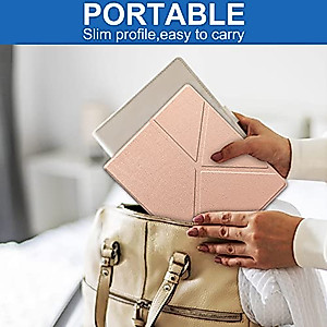 Gylint Kobo Elipsa 2E (2023 Release) Origami Case, The Thinnest and Lightest Leather Smart Cover Case for 10.3" Kobo Elipsa 2E eReader with Auto Wake Sleep Feature Rose Gold